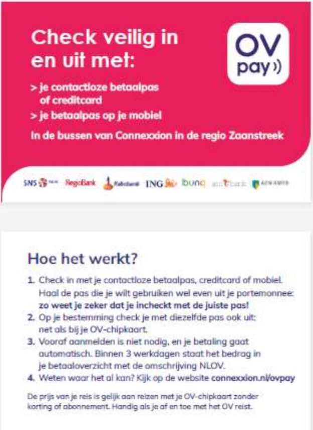 OVpay: nu ook inchecken met de pinpas – Buurtbus Haarlem ...